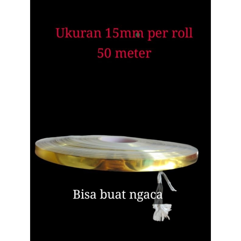Jual 1 roll mirror edging ukuran 1,5cm x 50m | Shopee Indonesia