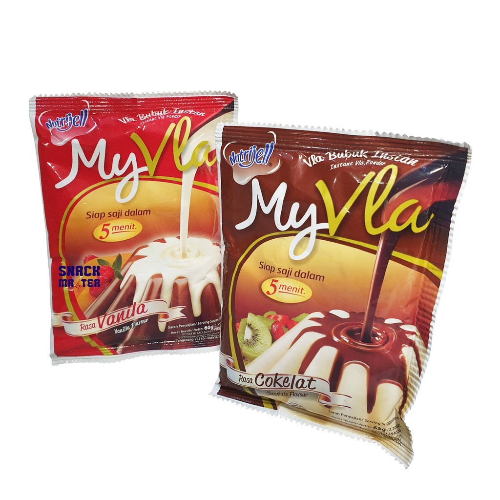 Jual Nutrijell My Vla Vanilla 60gr , Coklat 65gr / Fla Bubuk Instant ...