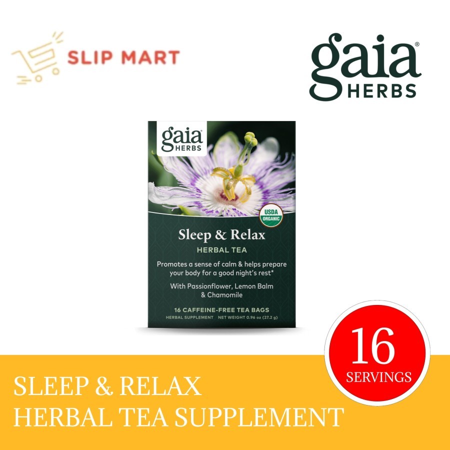 Jual Gaia Herbs Sleep & Relax Herbal Tea Supplement | Shopee Indonesia