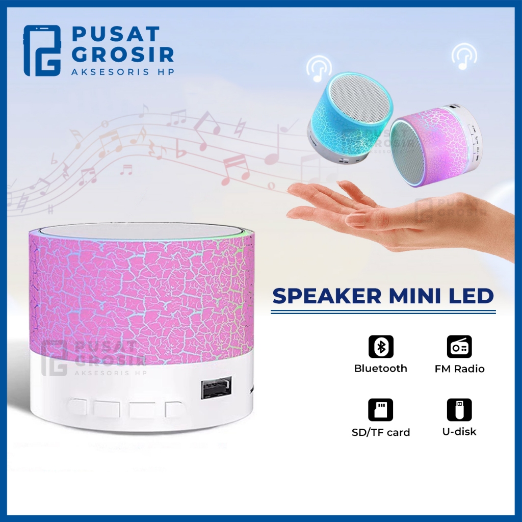 Jual Speaker Bluetooth Portable S10 LED model retak speker blutut mini ...