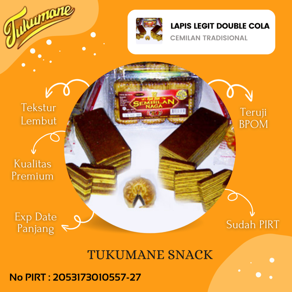 Jual Lapis Legit Double Cola Spesial Kemasan 270 gram 2 Rasa Susu dan ...