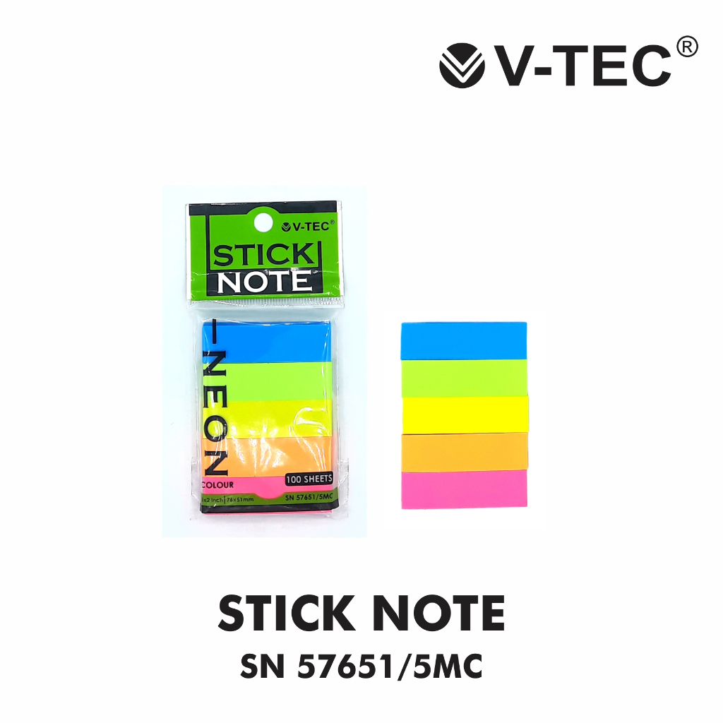 Jual Index & Mark Stick Sticky Note Penanda V-TEC VTEC SN 57651 / 5MC ...