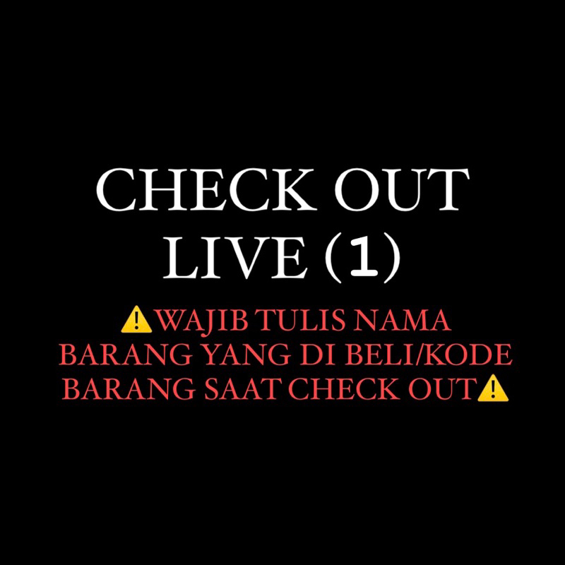 Jual CHECK OUT LIVE (1) [READ DESCRIPTION] | Shopee Indonesia