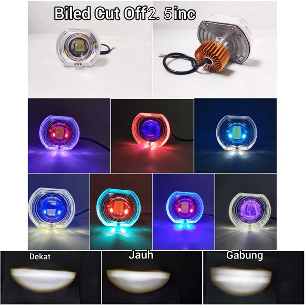 Jual ORIGINAL LAMPU BILED ALA ALA LENSA MINI 2,5 INCHI 30 WATT 5 KABEL ...