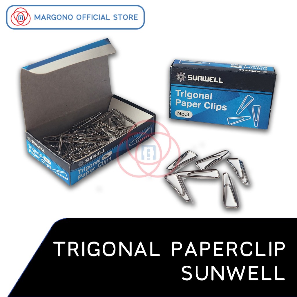 Jual Sunwell Trigonal Paper Clip No. 3 - pack | Shopee Indonesia