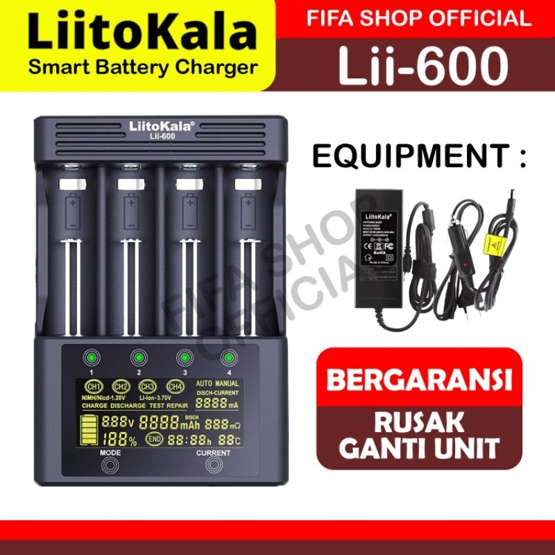 Jual LiitoKala Lii 600 Charger Baterai Original / Charger Baterai ...