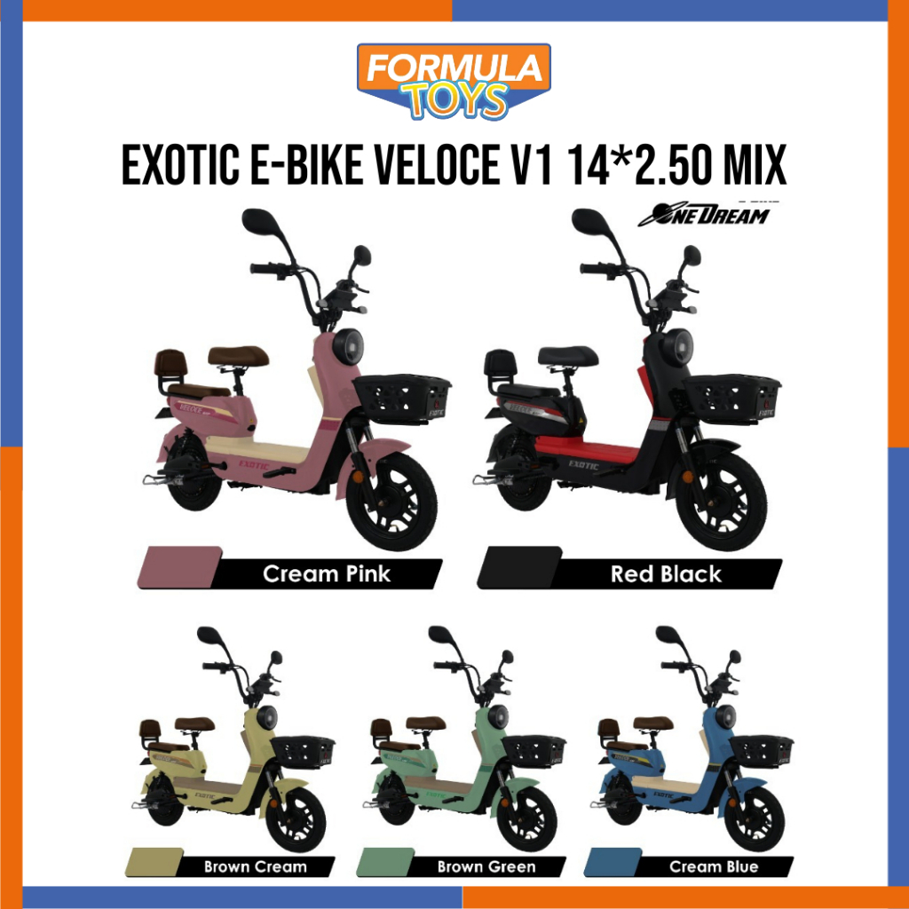 Jual SEPEDA LISTRIK EXOTIC E-BIKE VELOCE V1 14*2.50 MIX 500 WATT ...