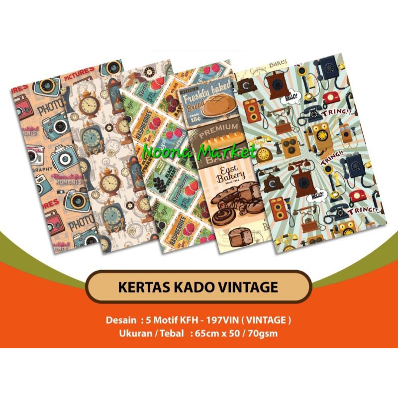Jual Kertas Kado Vintage / 5 Lembar / Kertas Kado HVS | Shopee Indonesia