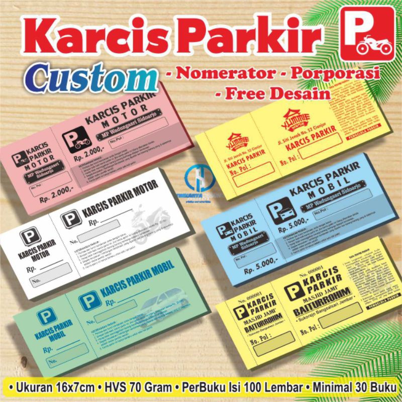 Jual CETAK KARCIS PARKIR/TIKET MASUK/VOUCHER UNDIAN/KUPON CUSTOM ...