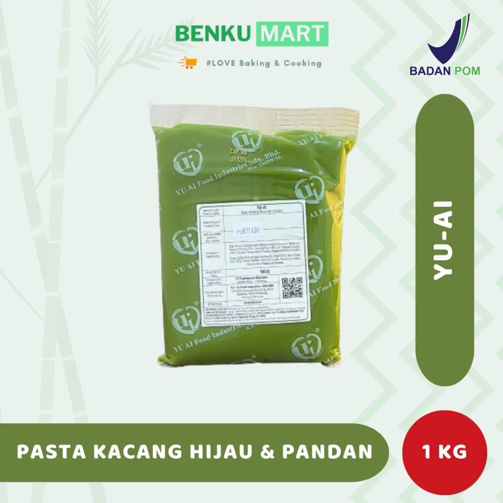 Jual Yu Ai Pasta Pandan Kacang Hijau / Pandan Mung Bean Paste 1 Kg ...
