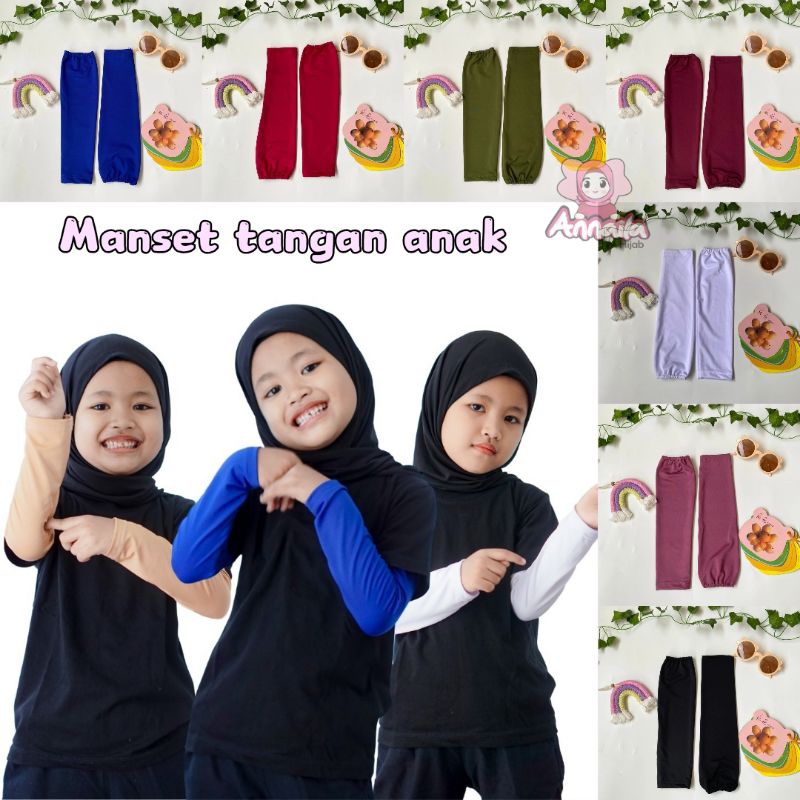 Jual Manset tangan anak spandek Manset 3-10th handsock anak | Shopee ...