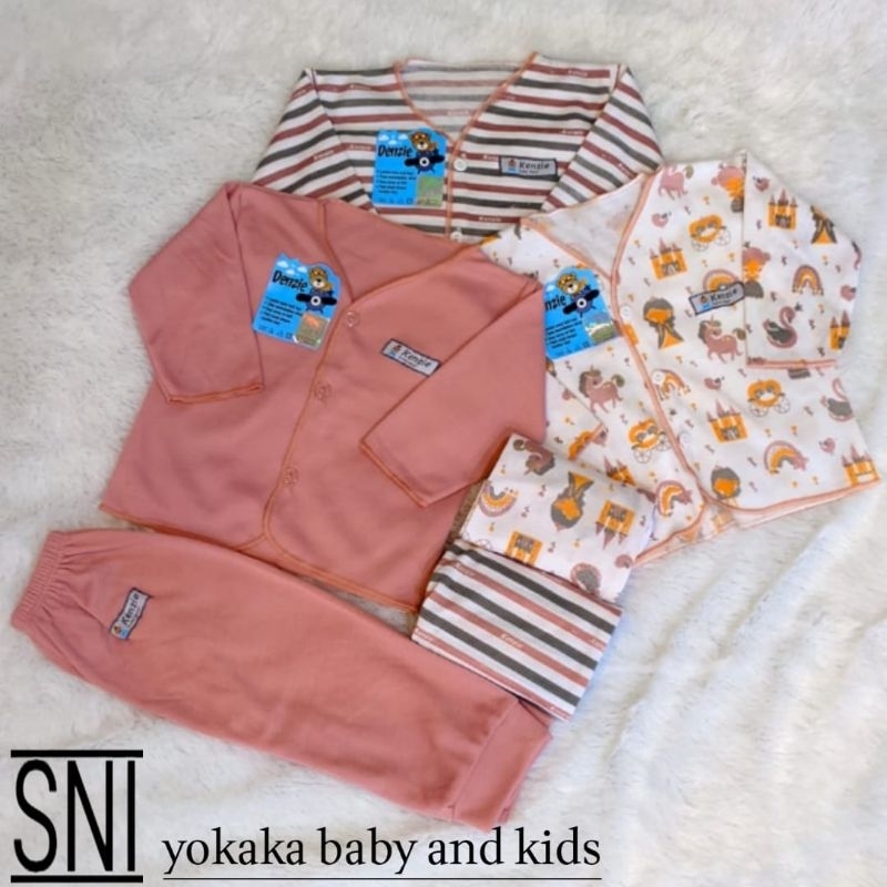 Jual 3 setel piama bayi baju bayi seri dusty (ping) | Shopee Indonesia