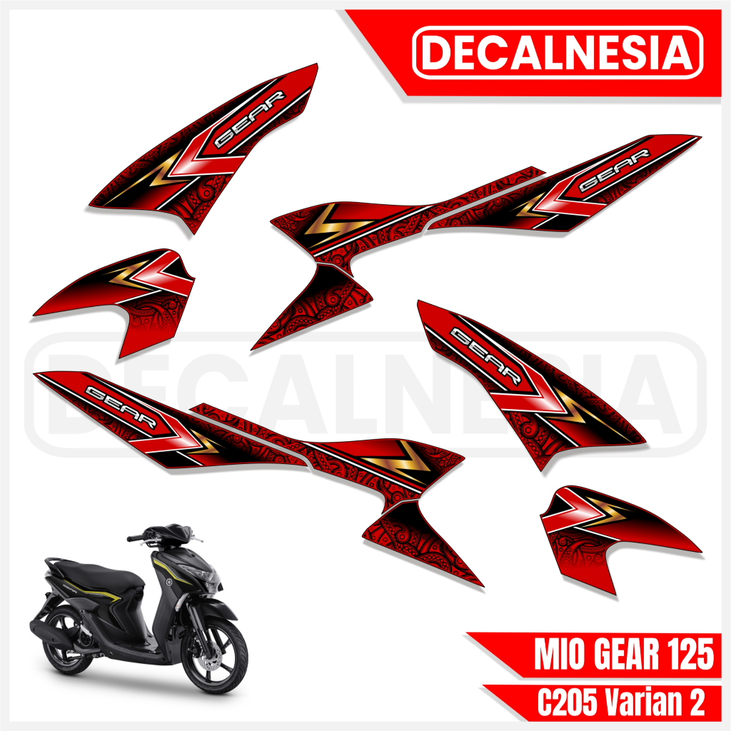 Jual Striping Stiker Motor Mio Gear 125 Sticker Yamaha Variasi Simple ...
