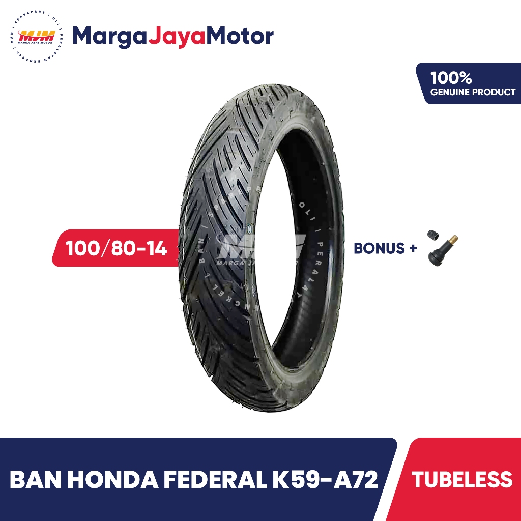 Jual Ban AHM Honda Federal A72 100/80-14 Tubeless | Shopee Indonesia