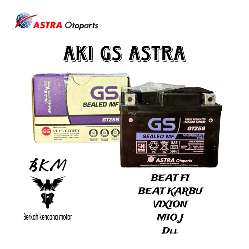 Jual AKI GS ASTRA GTZ5S 100% ORIGINAL | Shopee Indonesia