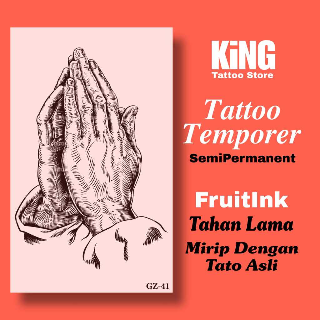 Jual Stiker tato temporer semi permanen GZ-41 motif tangan anjali ...