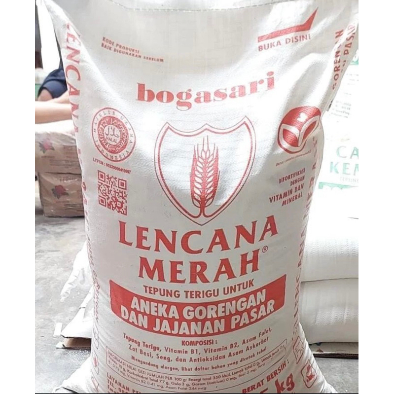 Jual Tepung Terigu Lencana Merah 1 Karung 25 Kg | Shopee Indonesia