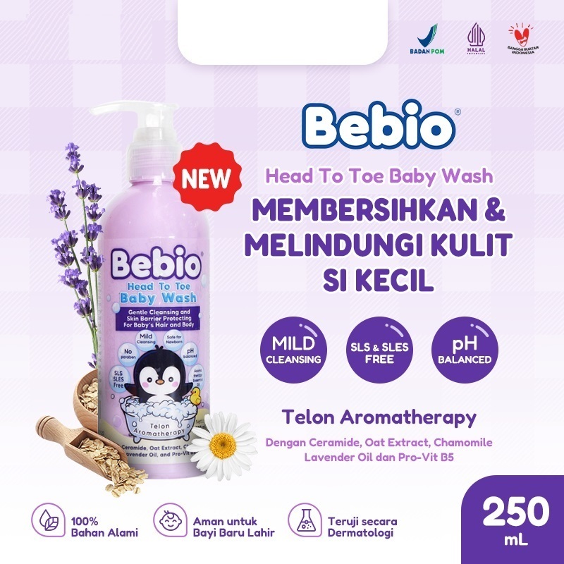 Jual BEBIO Head To Toe Body Wash - Sabun Shampoo Mandi Bayi 250ml ...