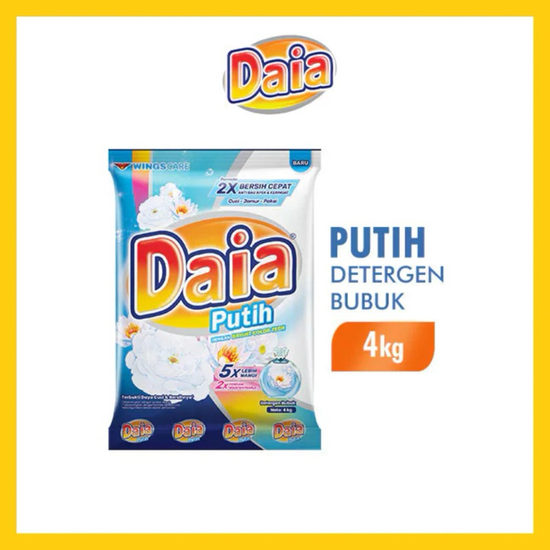 Jual DAIA DETERJEN BUBUK PUTIH 4 KG | Shopee Indonesia