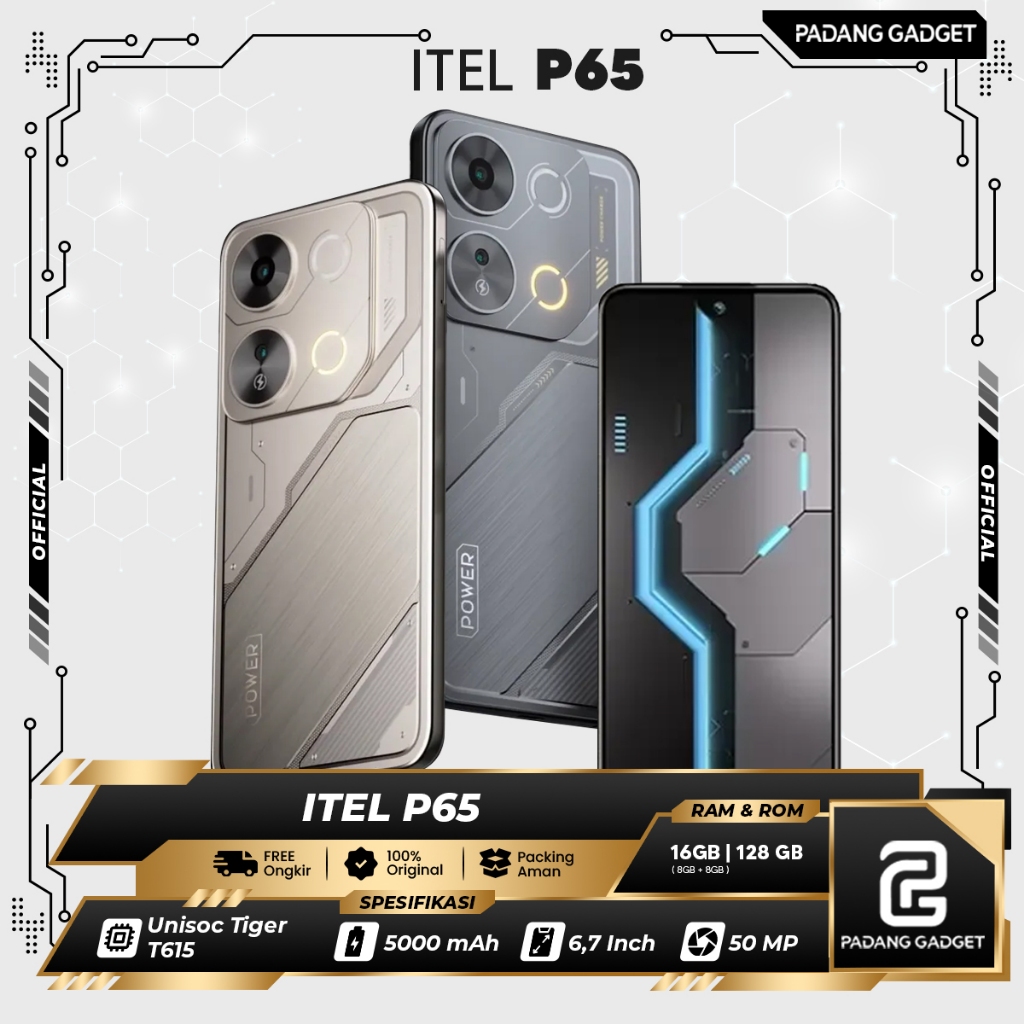 Jual itel P65 RAM 8+8/128GB - Cyber Design Android Smartphone Gaming ...