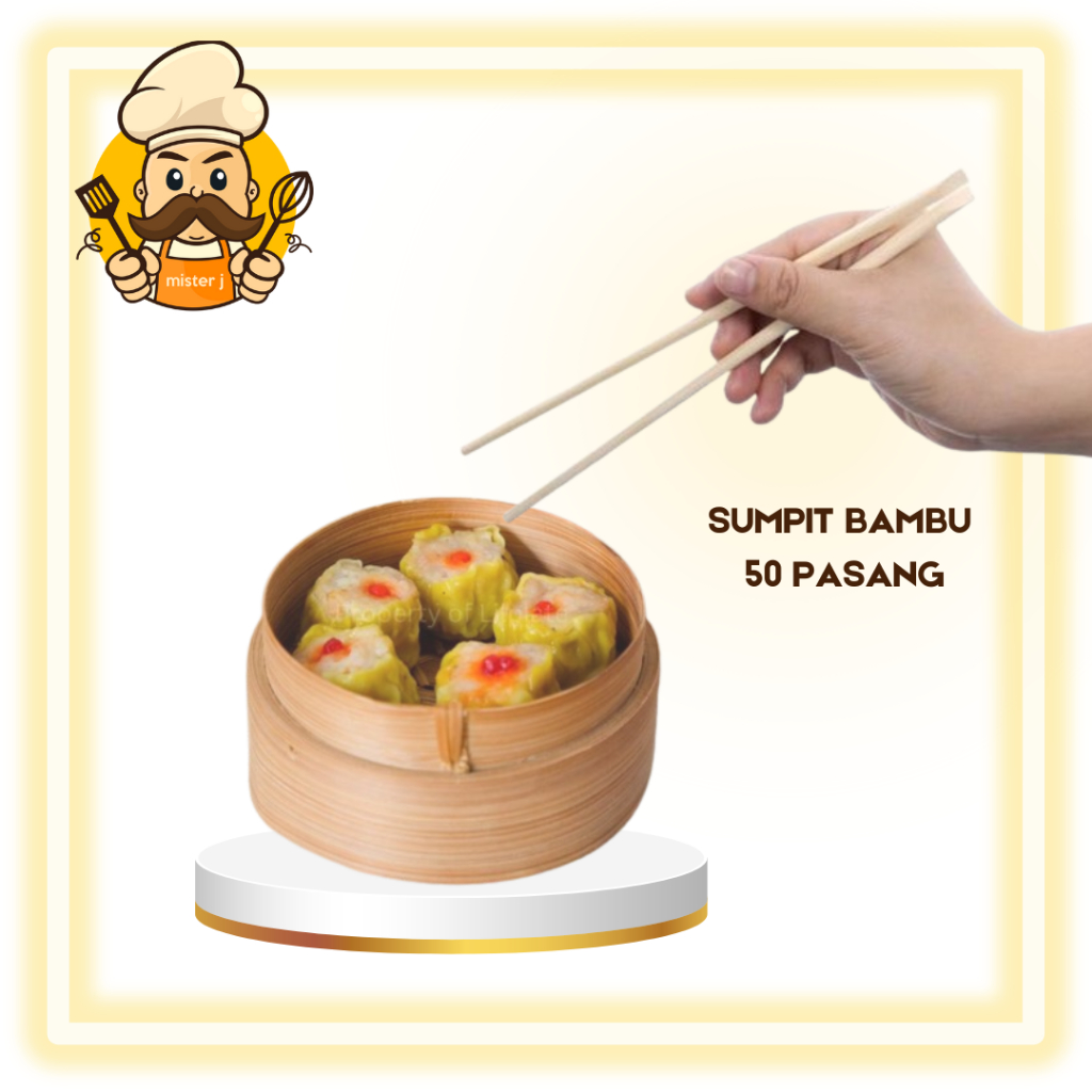 Jual (ISI 50) Sumpit Panda [Ada Tusuk Gigi BAMBOO] | Sumpit bambu ...