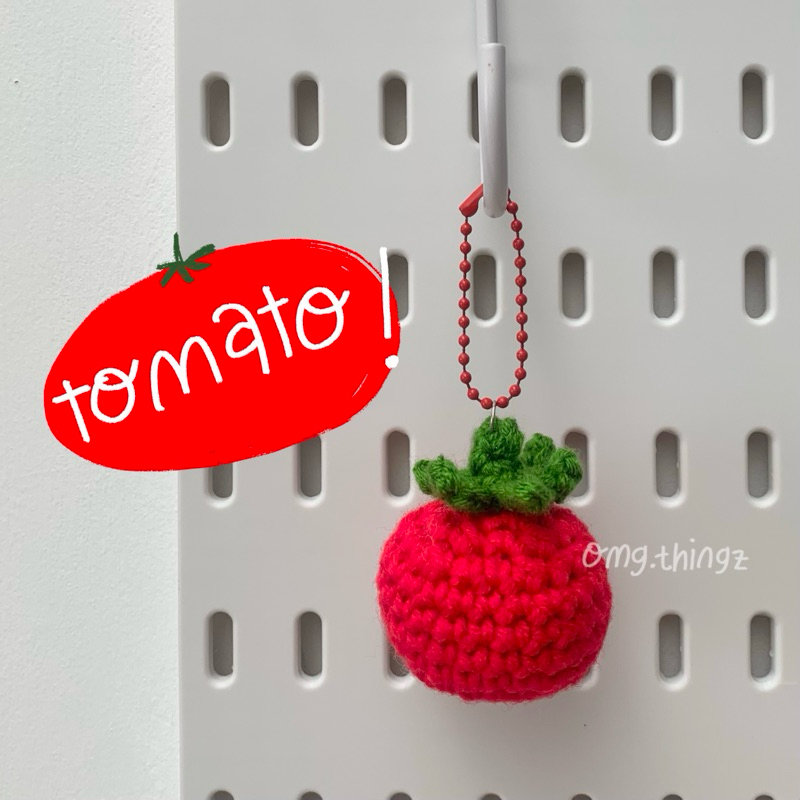 Jual tomato keychain| ghibli tomato keychain| crochet keychain | Shopee ...