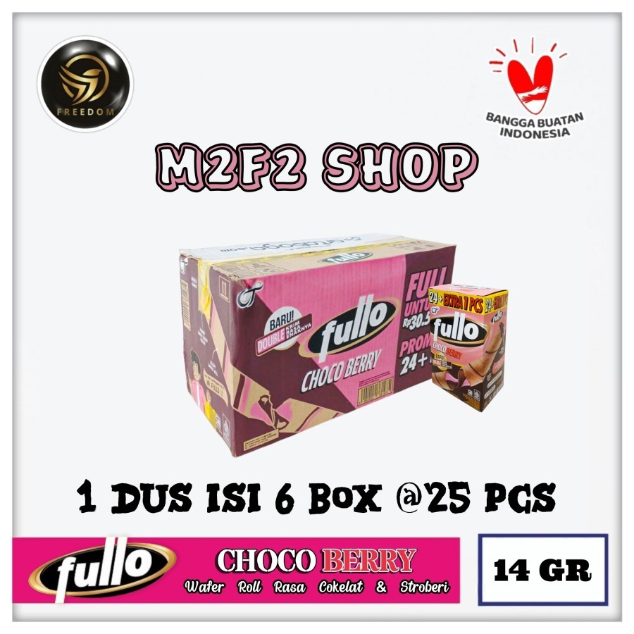Jual Fullo Stick Roll Choco Berry | Wafer Stik Krim Rasa Cokelat ...