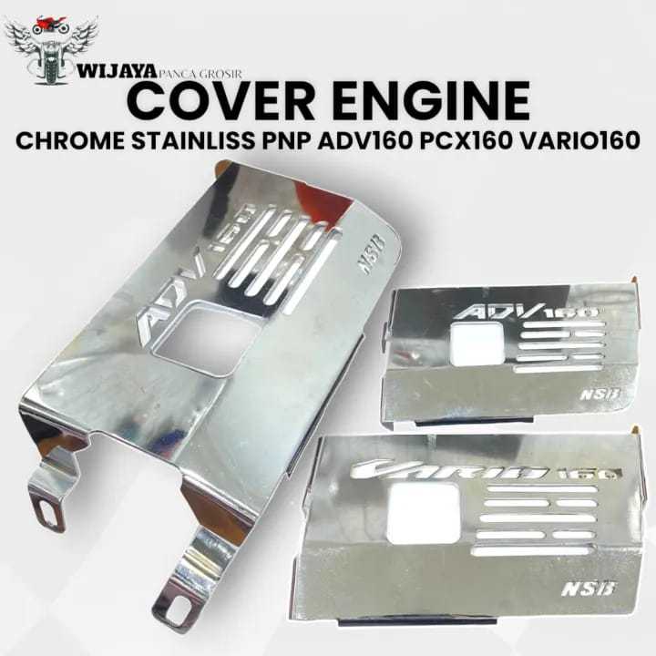 Jual Cover Engine Pelindung Bawah Mesin ADV 160 PCX 160 VARIO 160 Tebal Stainless steel chrome ...