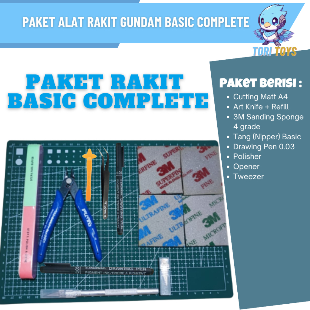 Jual Paket Lengkap Alat Rakit Gunpla Complete 8 in 1 Gundam Tools ...