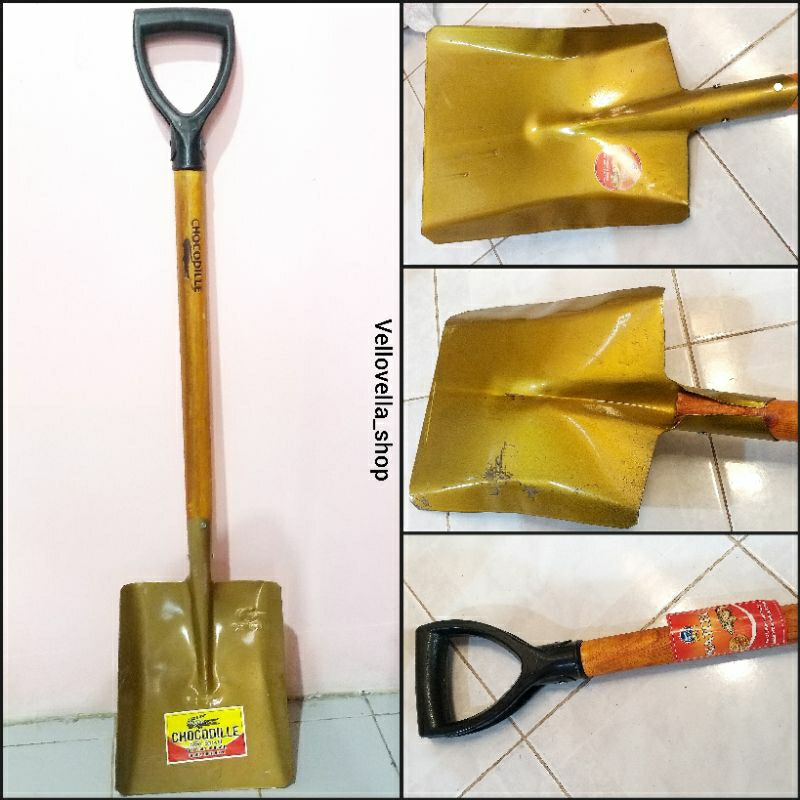 Jual Sekop Skop pasir gagang kayu Datar / Sekop pasir gagang kayu Rata ...