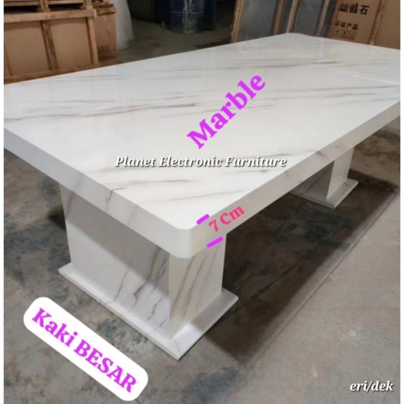 Jual Meja Makan Marmer 200cm Dining Table Meja Etalase Meja Marmer Meja ...