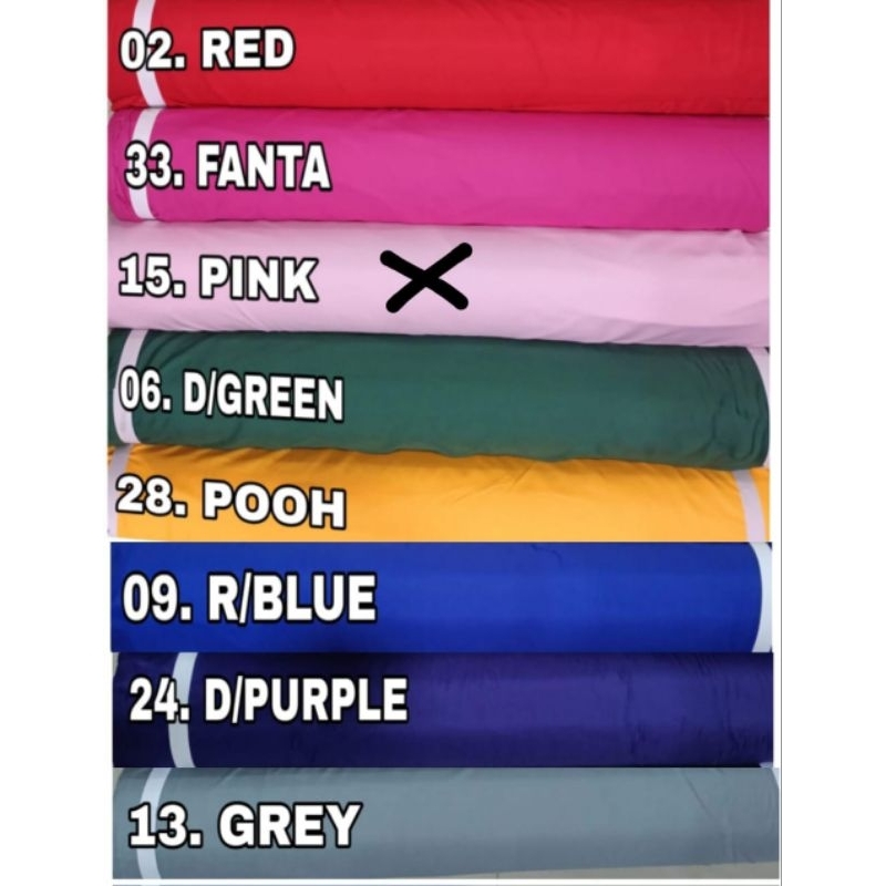 Jual Kain Katun Polymicro polos 95 Gsm Lebar 240Cm / Kain Arahan Gorden ...