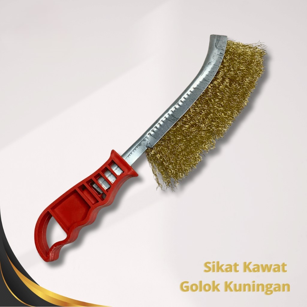 Jual Sikat Baja Sisir Kawat Bengkok Kuningan Wire Brush Sikat Kawat ...