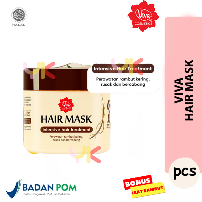 Jual Viva Hair Mask with COLLAGEN, JOJOBA OIL & VIT B5 - 200 g | Shopee ...