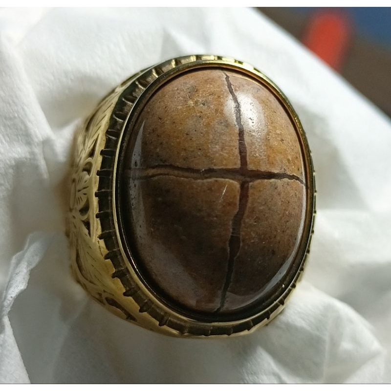 Jual CINCIN BATU AKIK TAPAK JALAK RING TITANIUM | Shopee Indonesia