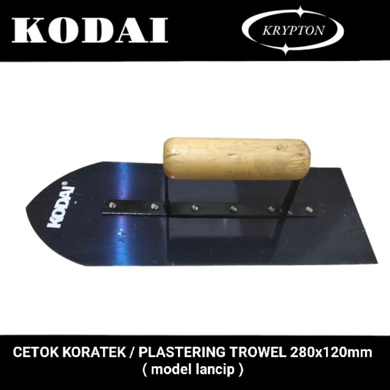 Jual kodai cetok koratek / plastering trowel 280x120mm handle kayu ...