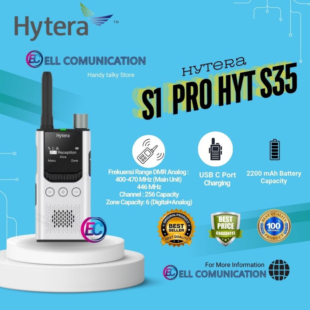 Jual NEW HYTERA S1 PRO HT HYTERA S1 PRO DMR S1PRO UHF 400 Mhz ORIGINAL ...