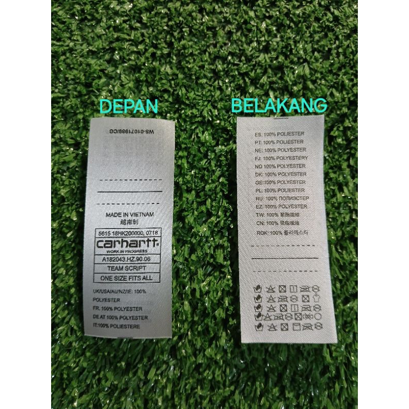 Jual CARHARTT WASHING LABEL TAG MADE IN VIETNAM LABEL KE 2. CO 1X ISI ...