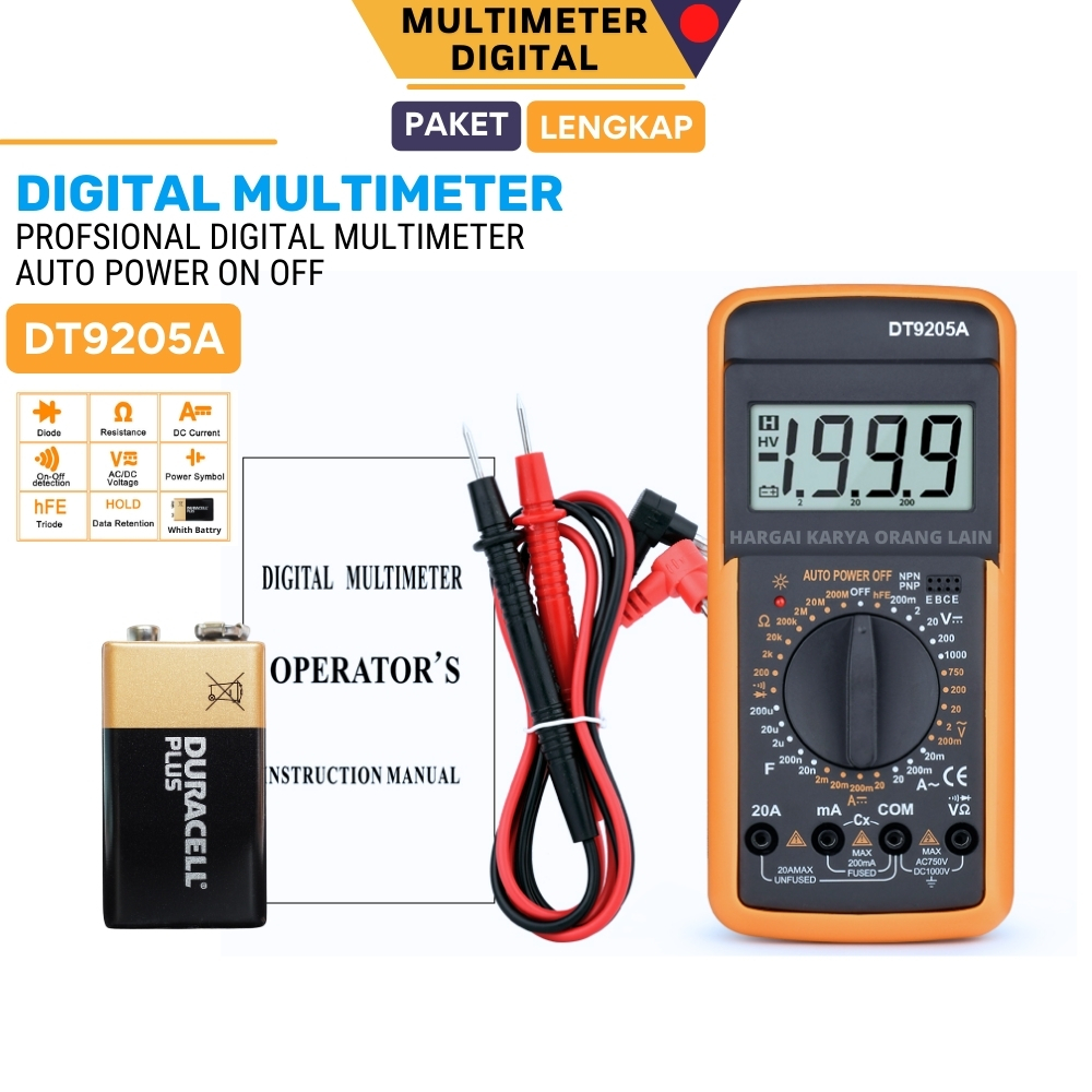 Jual Multimeter Digital Paket Lengkap Dan Murah ASLI ADA BUZZERNYA ...