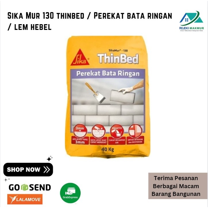 Jual Sika Mur 130 thinbed / Perekat bata ringan / lem hebel | Shopee ...