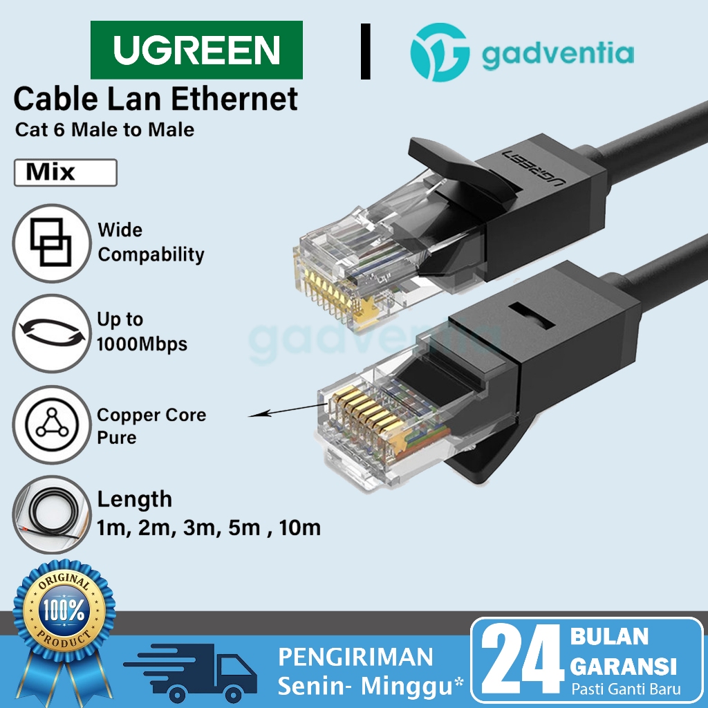Jual Ugreen Kabel Lan Cat 8 Ethernet Internet Modem Rj45 Cat8 Gigabit ...
