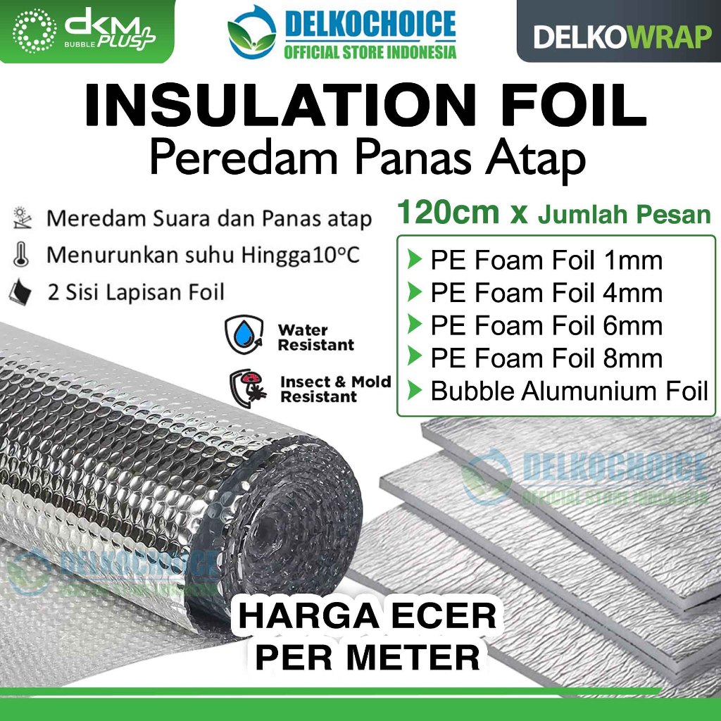 Jual Peredam Panas Atap Alumunium PE Foam Metalizing Foil Bubble ...