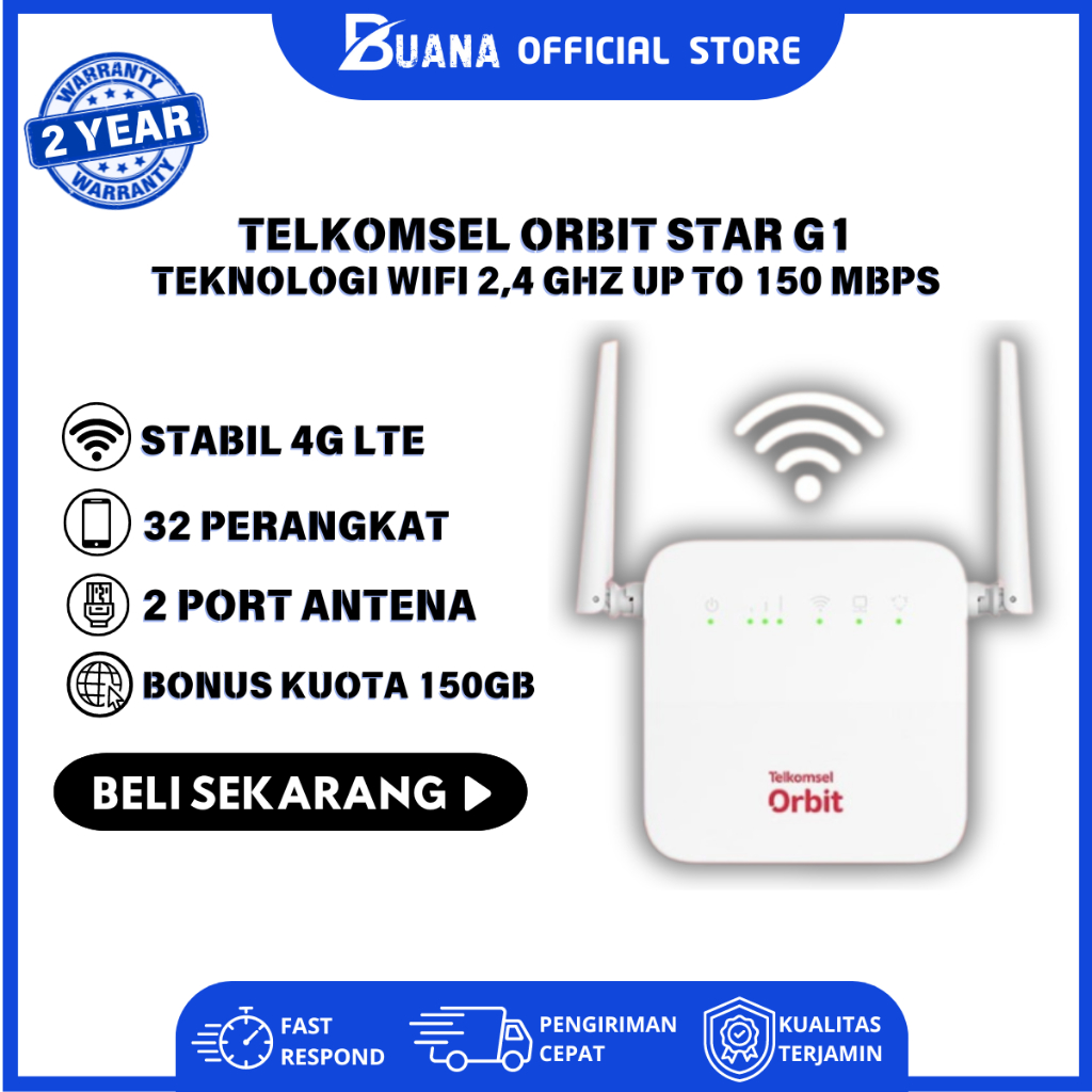 Jual Telkomsel Orbit Star G1 Modem Wifi 4G High Speed Bonus Data 150GB | Shopee Indonesia