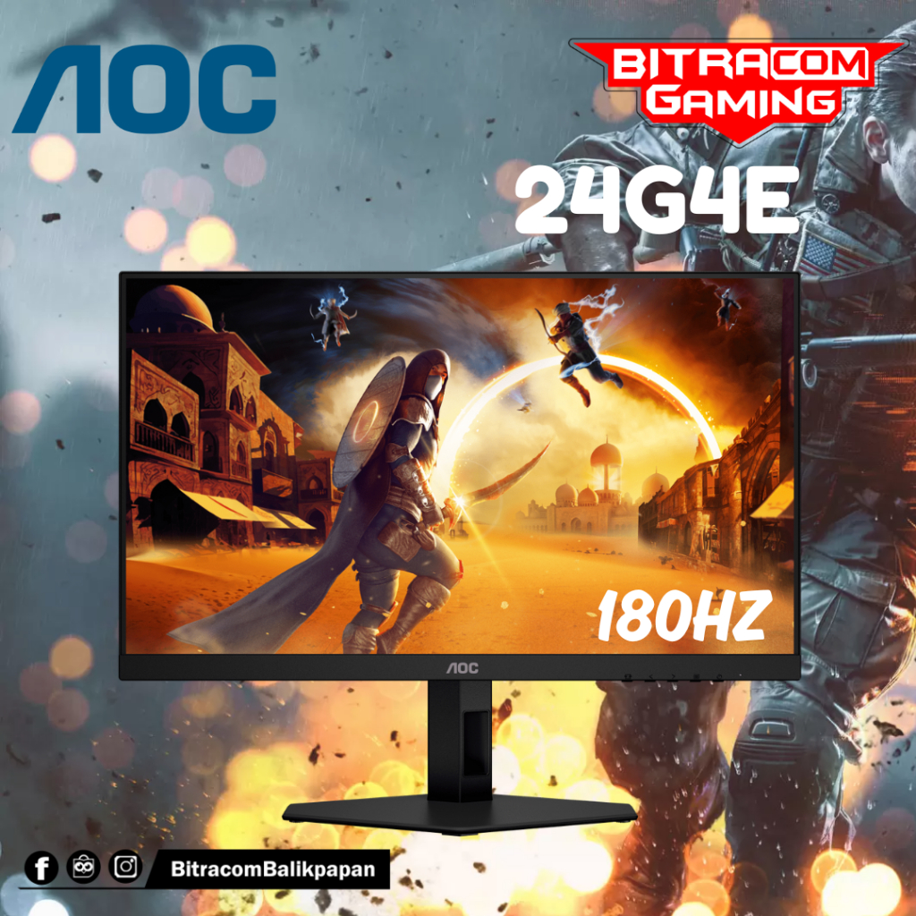 Jual Monitor Gaming AOC - 24G4E - LED Monitor 23,8" 180Hz Gaming ...