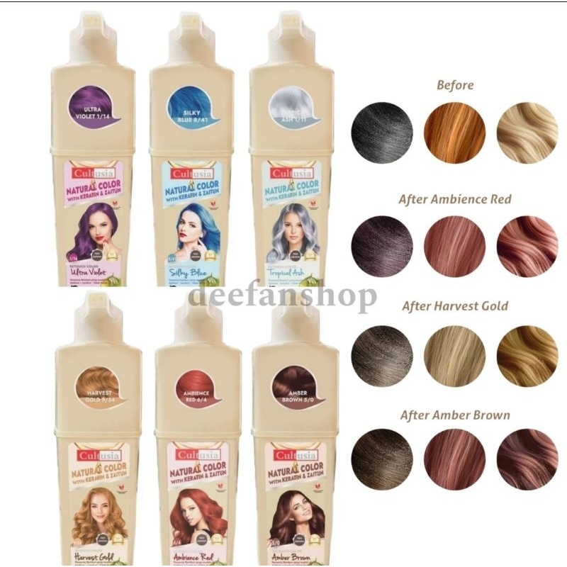 Jual CULTUSIA Shampoo Natural Color Pewarna Rambut 160ml | Shopee Indonesia