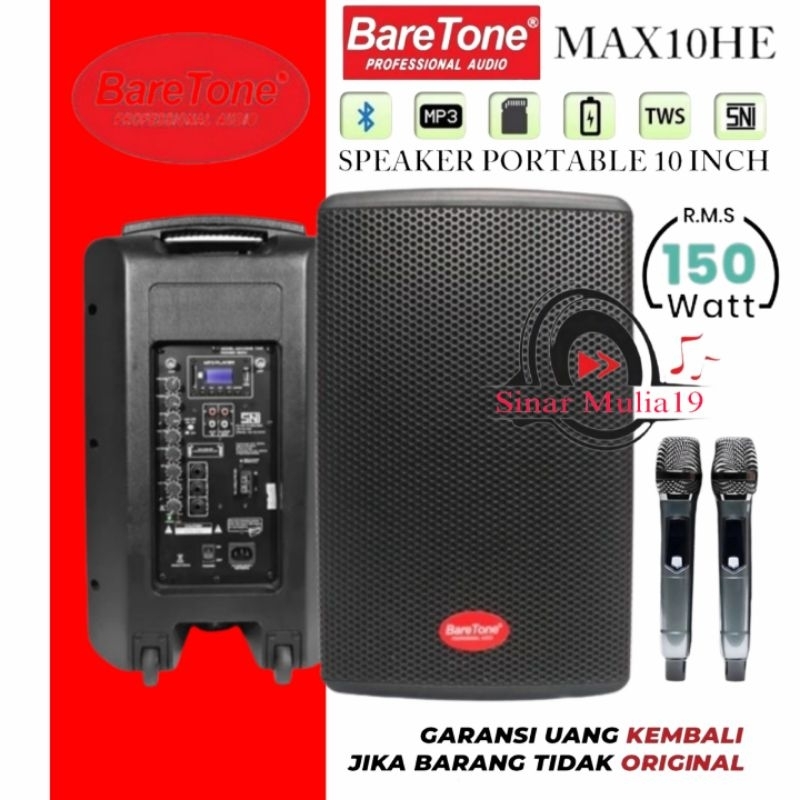 Jual BareTone MAX10HE Original Speaker Aktif Portable 10 Inch Terbaik ...