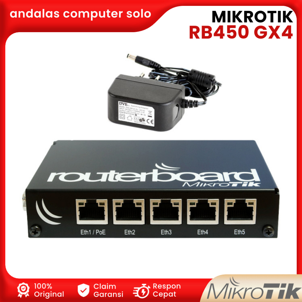 Jual MIKROTIK RB450 GX4 ROUTER WiFi WIRELESS ROUTERBOARD MIKROTIK RB450 ...