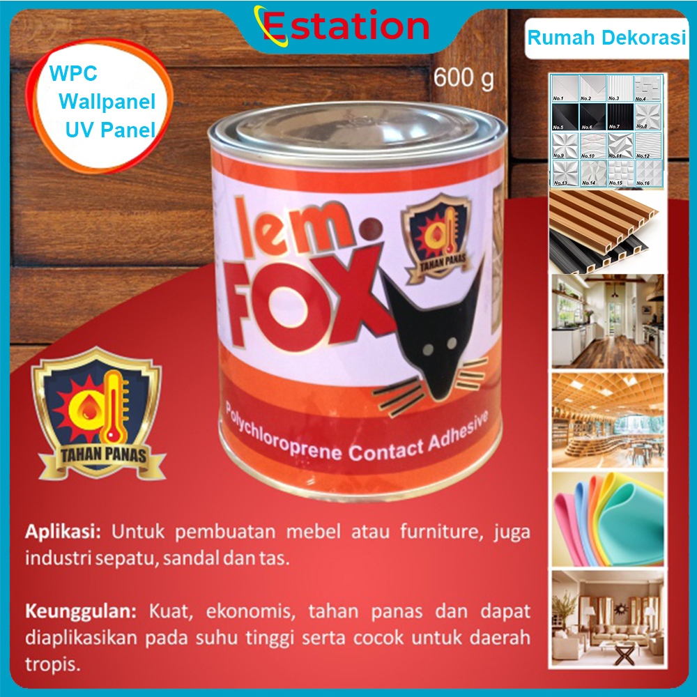 Jual Lem Kuning Serbaguna / Lem Fox Kaleng / Lem Kuning WPC Wallpanel ...