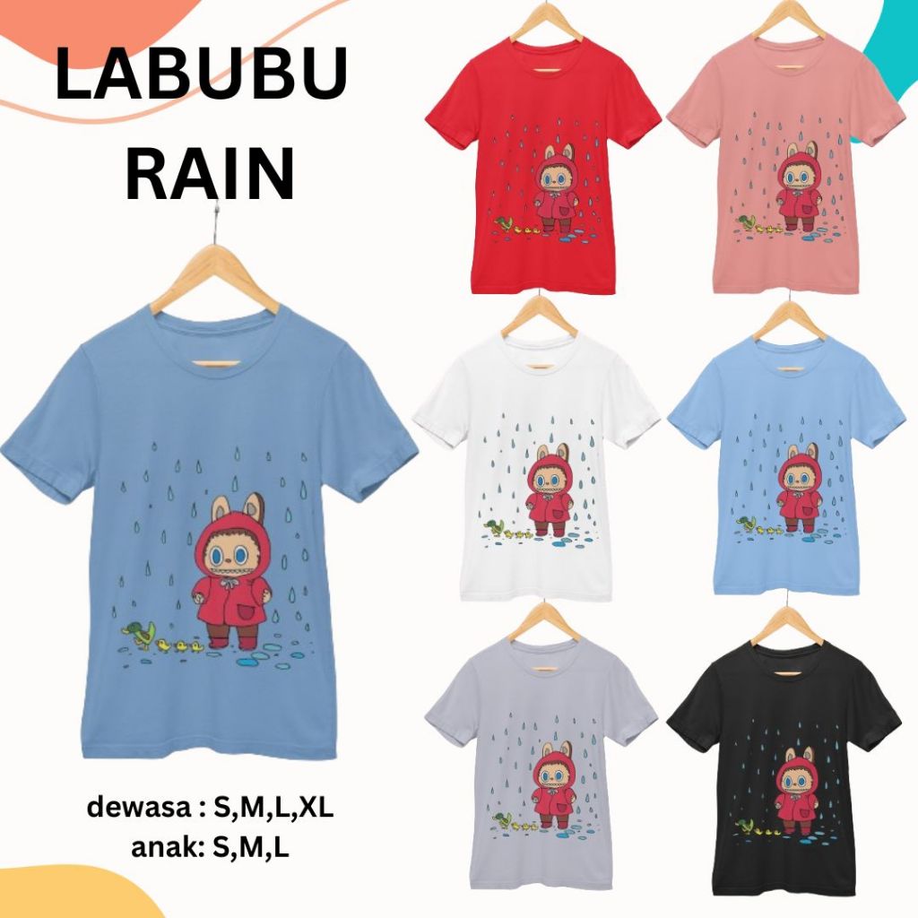 Jual LABUBU RAIN kaos kekinian DEWASA ANAK size besar jumbo bigsize ...