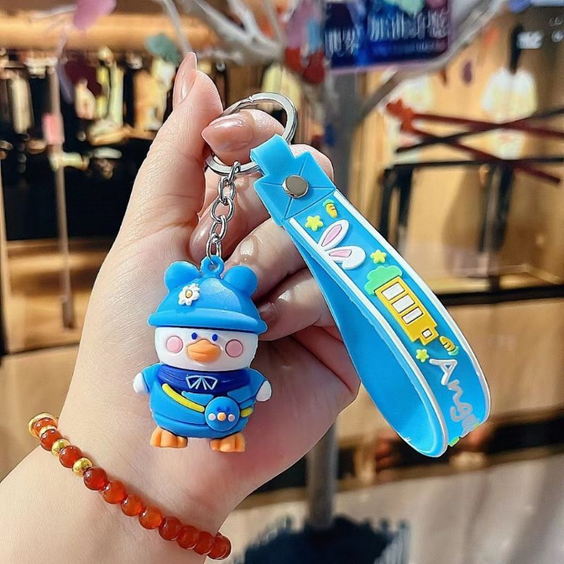 Jual 1 Buah Gantungan Kunci Strap Bebek Lucu Ganci Tas Keychain Bebek ...